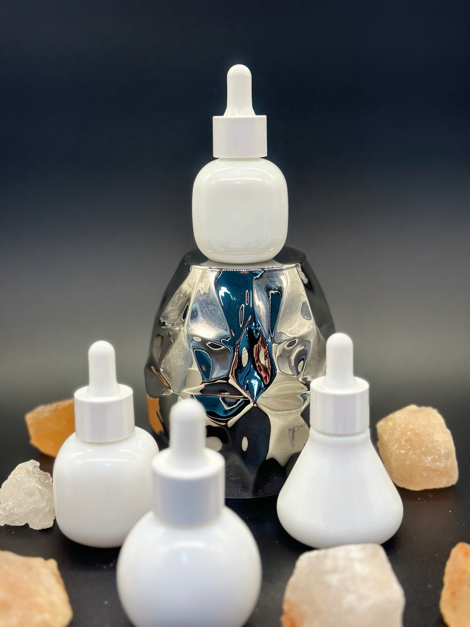 30ml Opal Glass Small Dropper Bottles In Unique Shapes | Greenpack